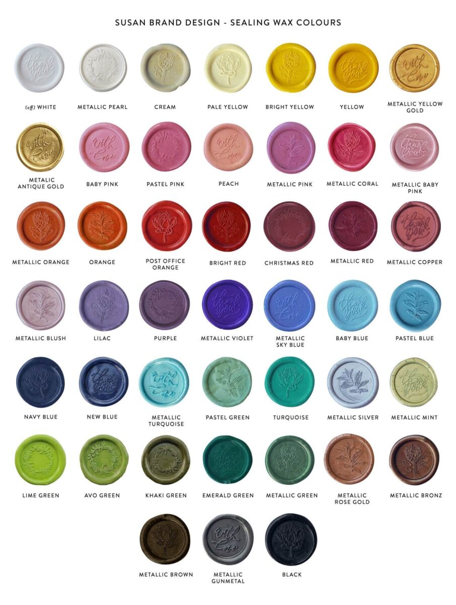Susan Brand – Thank You Pre-made Wax Seal (Pack of 10) – Made In Paarl